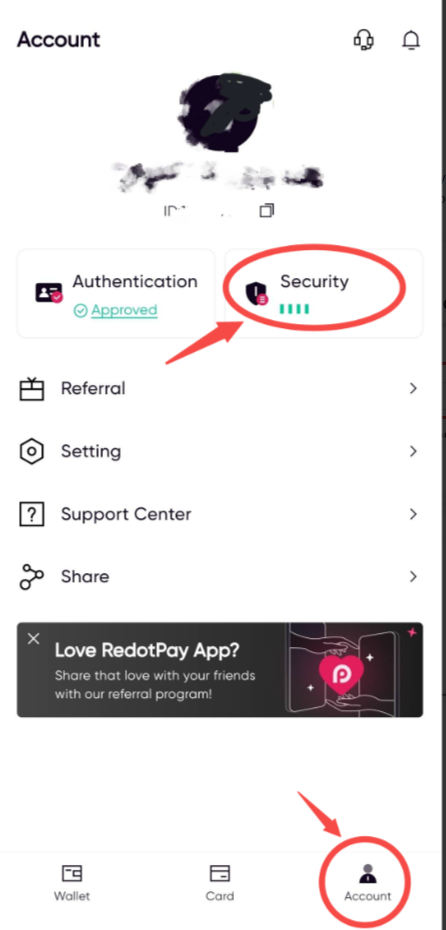 How to set up the Anti-Phishing Code – RedotPay Help Center