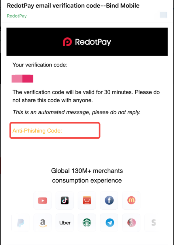 Anti-Phishing attack – RedotPay Help Center